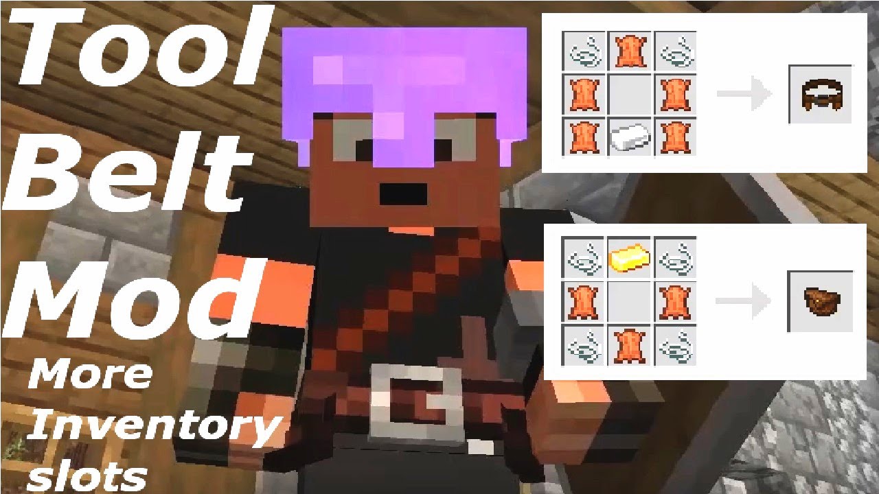 A Tool Belt With inventory Slots That Can be Upgraded with Pouches ...