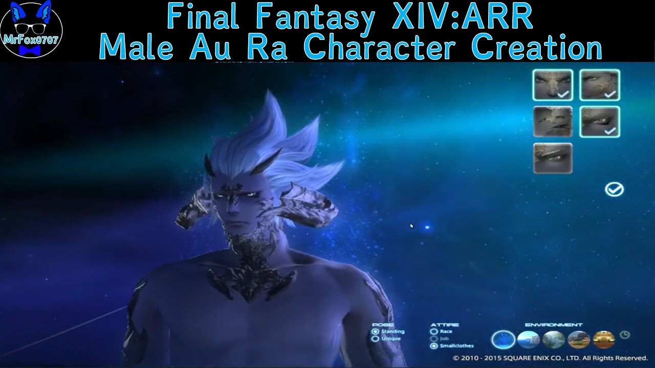 Final Fantasy XIV ARR Male Au Ra Creation - YouTube