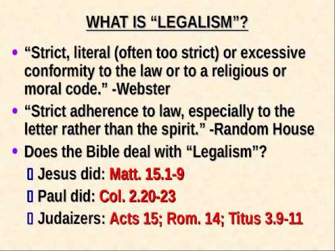 Is the Church of Christ "Legalistic" - Sermon by Brent T. Willey - YouTube