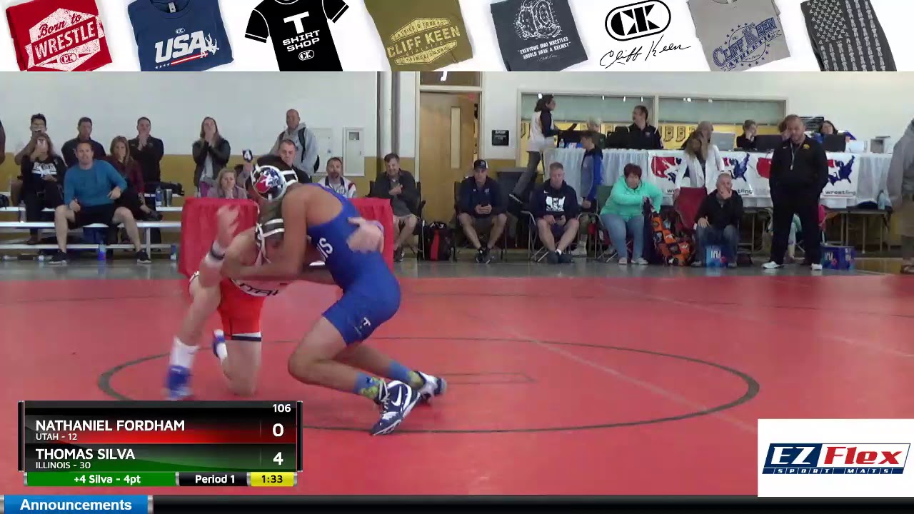 Mat 5 106 Nathaniel Fordham Utah Vs Thomas Silva Illinois - YouTube