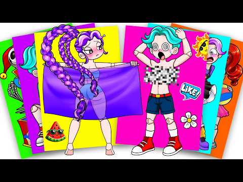 LILY LOVEBRAIDS IN REAL LIFE - Poppy Playtime 5 | Sticker Book DIY