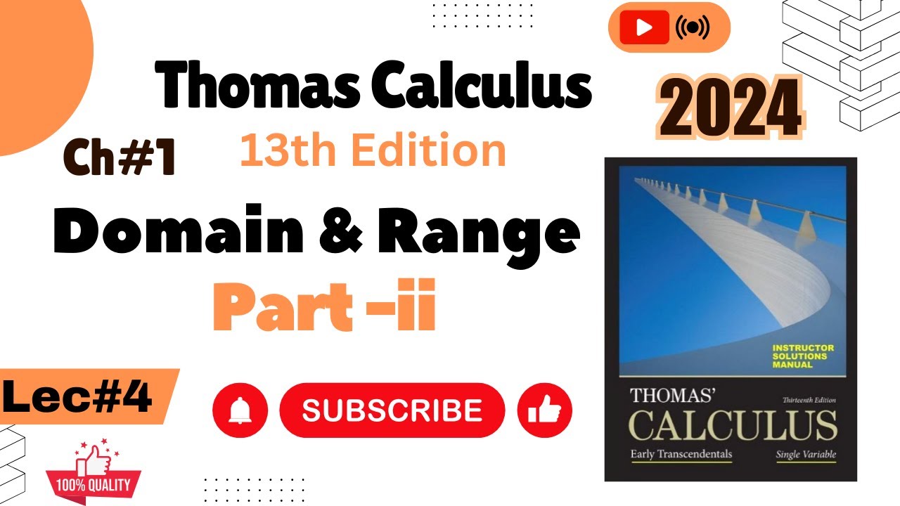 Find The Domain And Range Of Functions Fully Explained In Urduhindi Part Ii Thomas