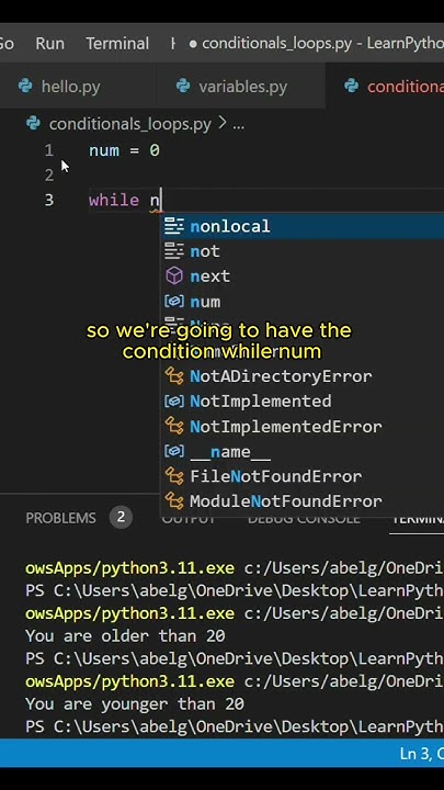 While Loop In Python Full Video Out Now Shorts Programming Firstprogram Learnpython Youtube