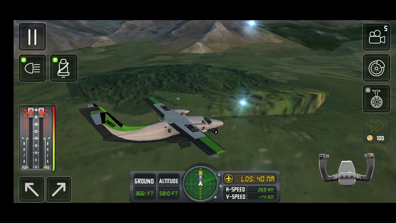 Flight sim 2018 | Level-1 | Full Cockpit view | Take off and Landing ...