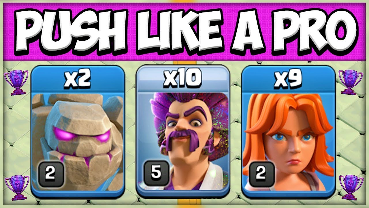 TH 8 Trophy Push Attack Strategy | Best TH 8 Army to go to Champion ...