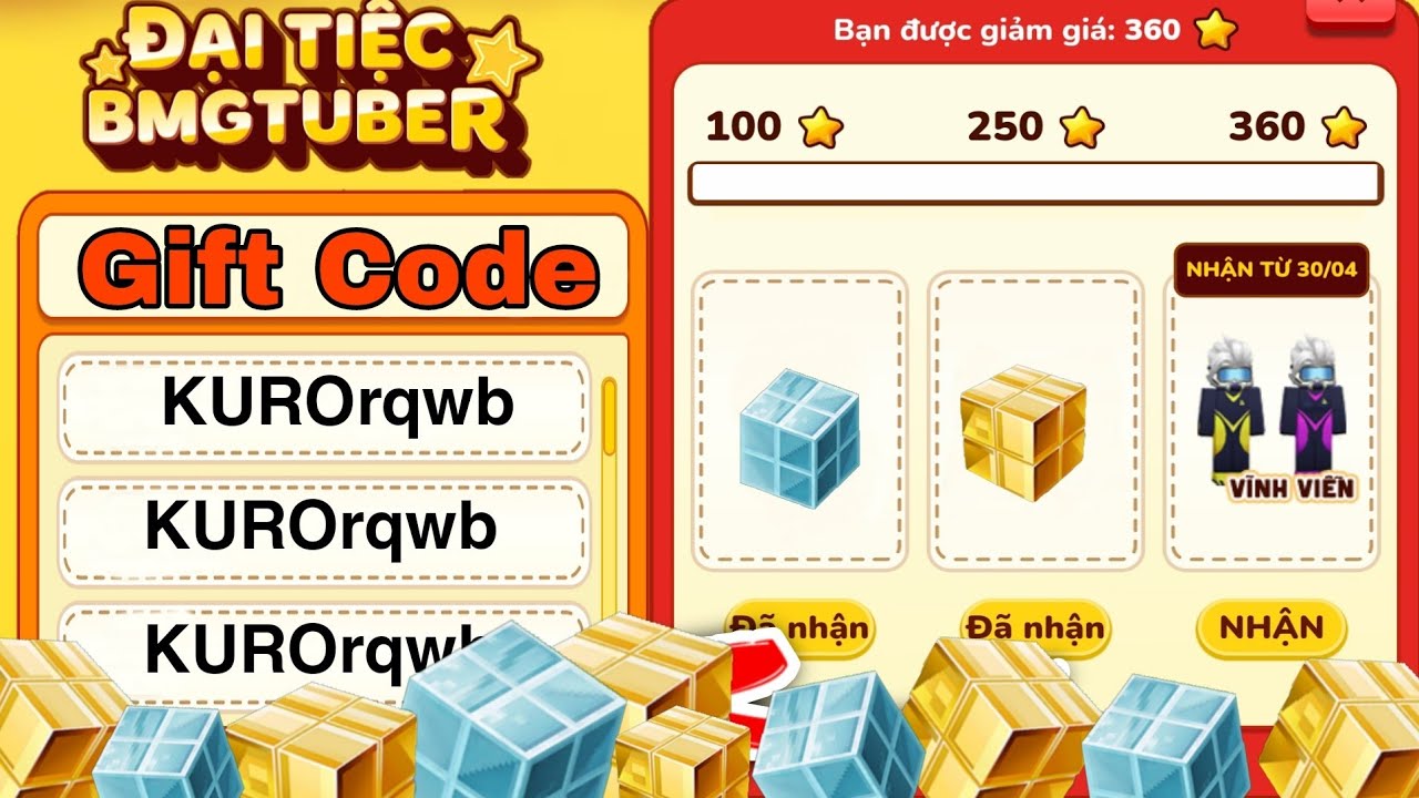 Gift Code mới trong đại tiệc BMG TUBER | Blockman Go - YouTube