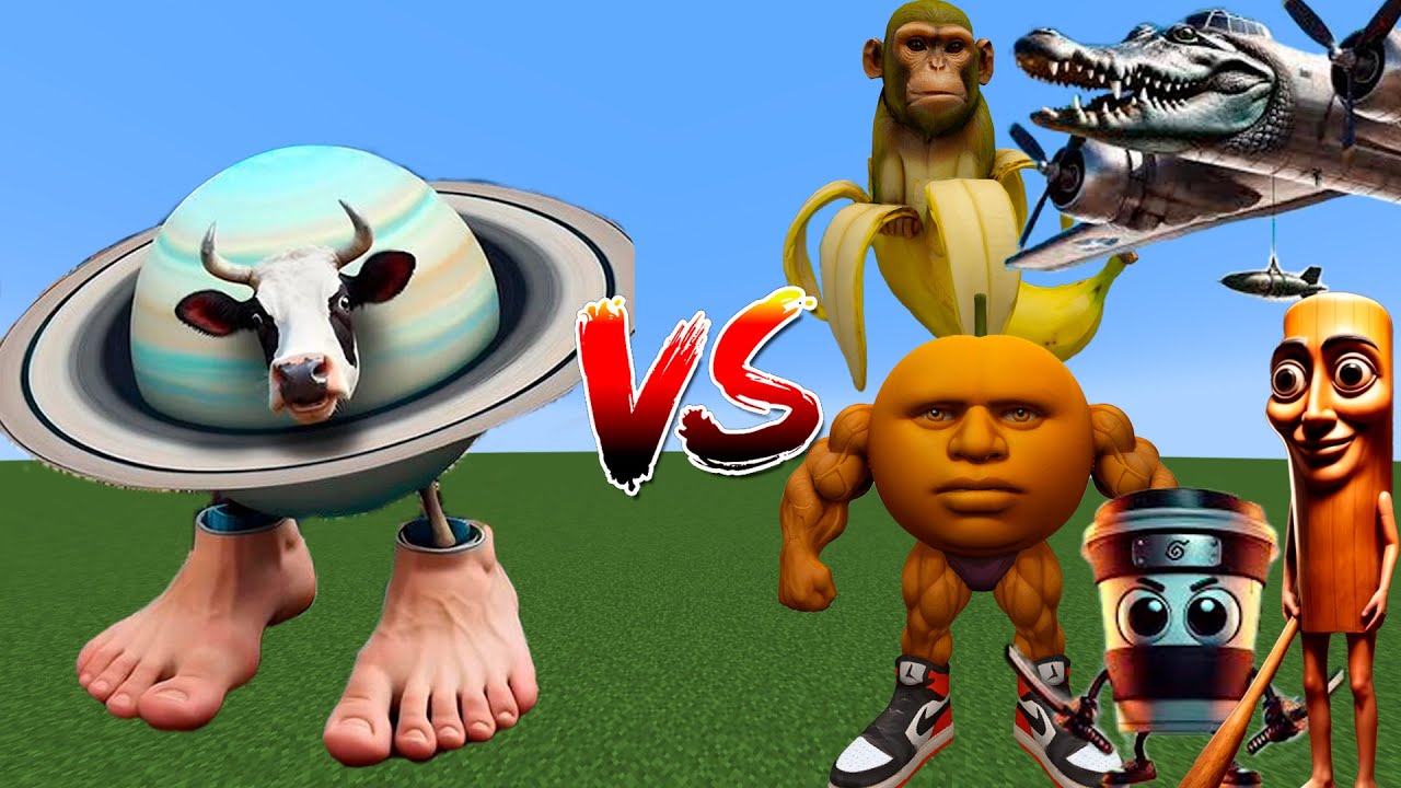 La Vacca Saturno Saturnita Vs All Brainrot Animal in Minecraft - YouTube