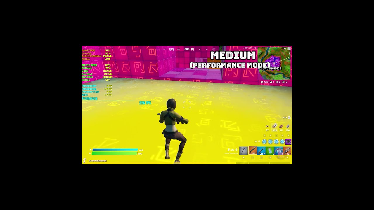 Fortnite Chapter 2 Season 8|1080p| GTX 1050Ti+Ryzen 5 2600| PERFORMANCE ...