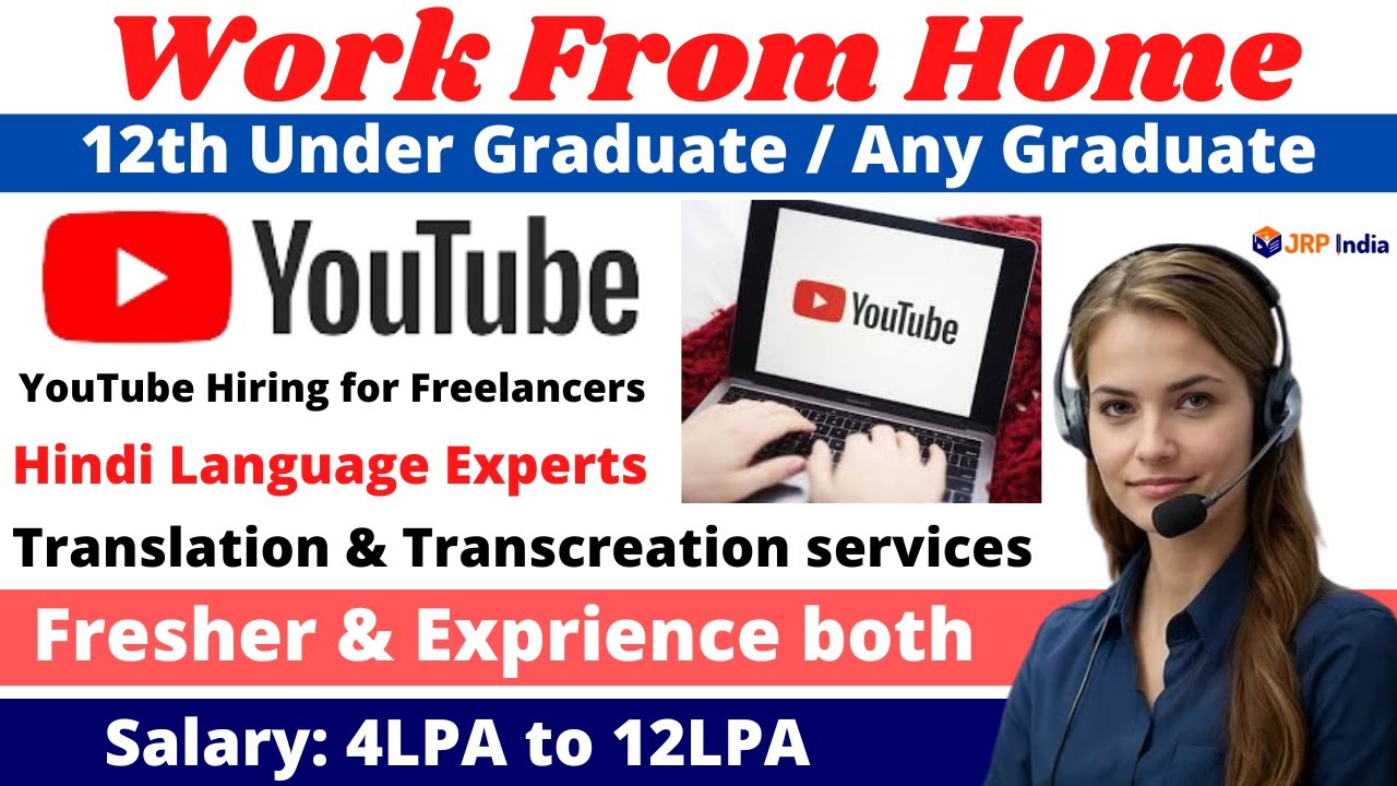 YouTube Hiring Translator | Work From Home Jobs | Online Jobs at Home ...