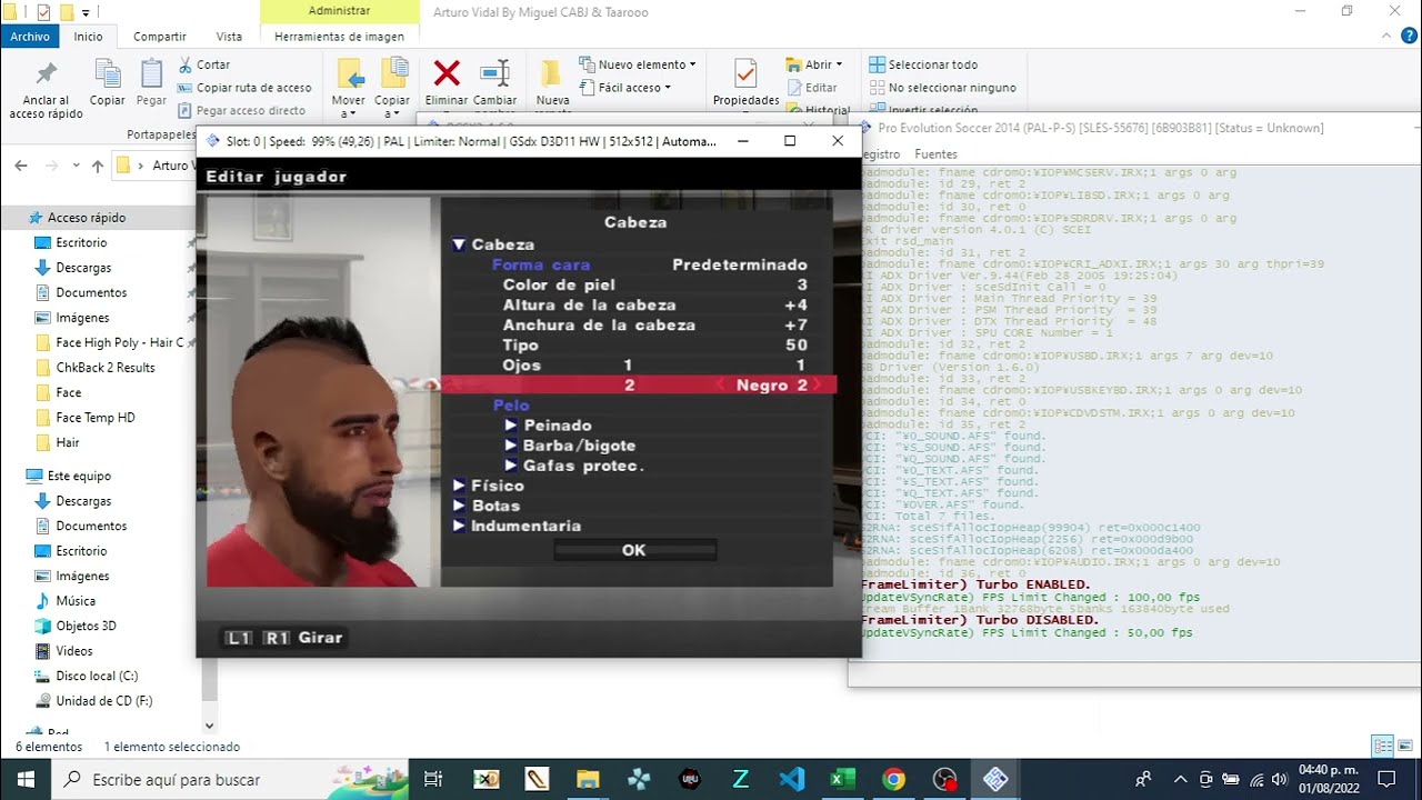 Face High Poly - Hair default Converter PS2 - YouTube