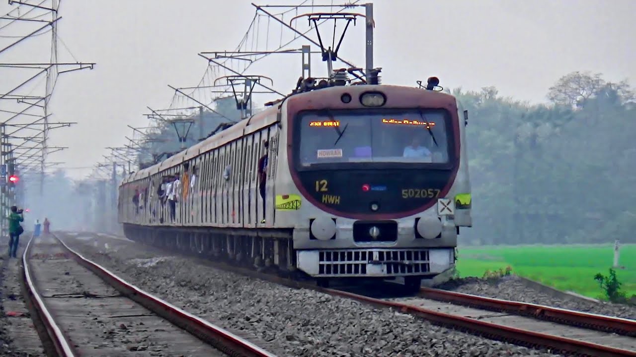 Indian Railways three types local trains | EMU + BEML + MEDHA | 12 ...