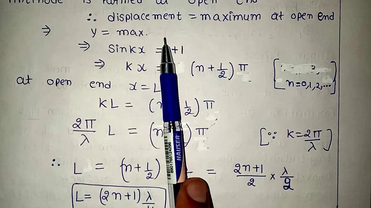 Standing Wave in Organ Pipe || Standing wave in Open Pipe || Standing ...