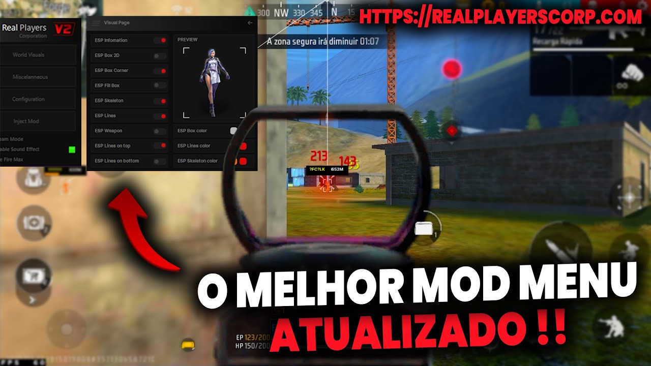 MOD MENU FREE FIRE - ANTI BAN EXTERNAL MOD MENU TOP 1 GLOBAL REAL ...