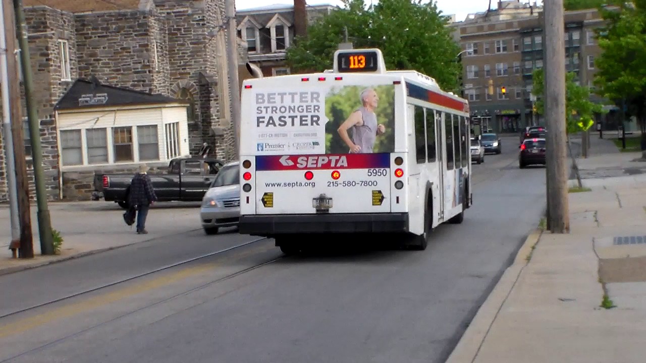 SEPTA BUS: NEW FLYER D40LF 5950 ON ROUTE: 113 PT2 - YouTube