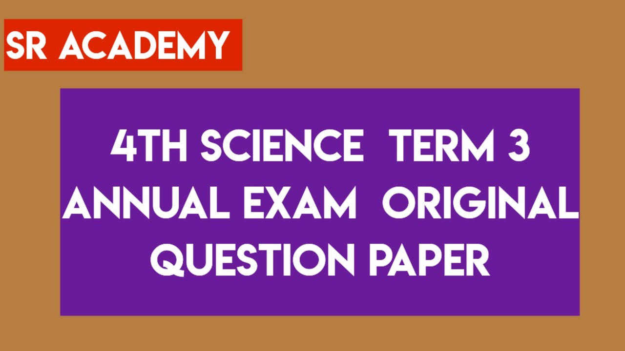 4th std science term 3 annual exam original question paper 2023 English ...