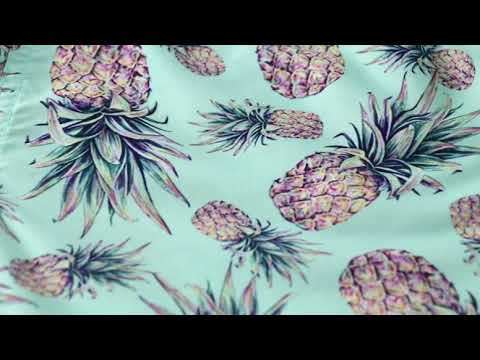 D&F Clothing® | Light Green Pineapple Funny Board Shorts for Women