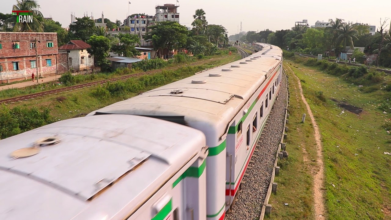 Super Fast Rangpur Express Train Passing Near To Tongi Railway Station ...