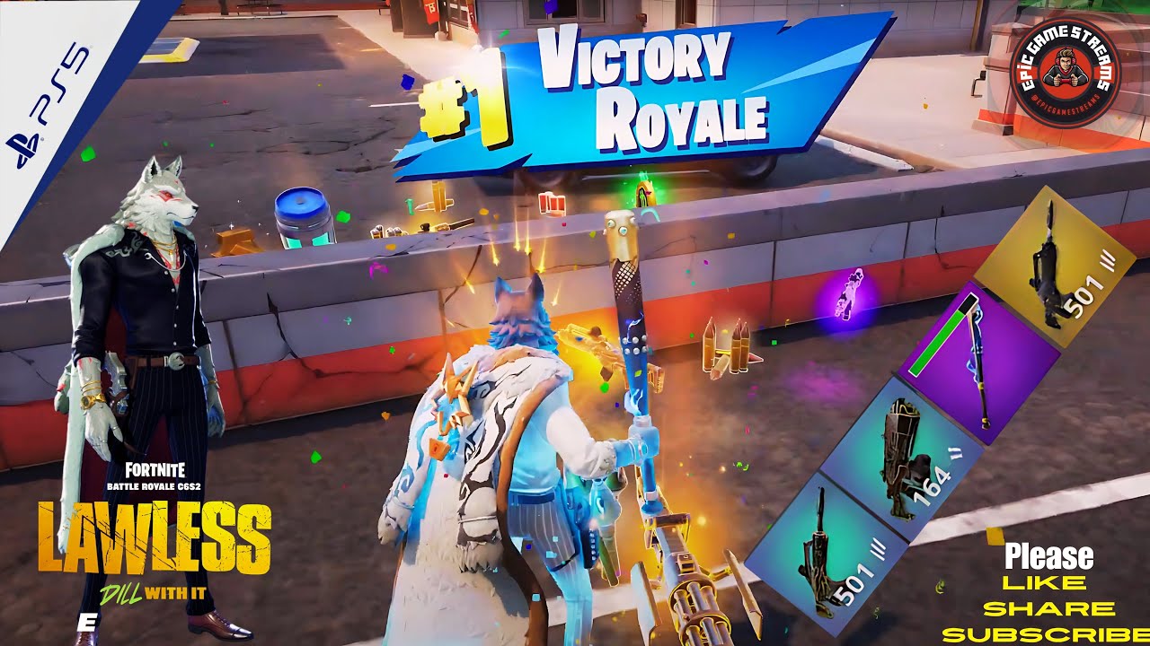 Fortnite Chapter 6 Battle Royale Wins Full Gameplay ! (PS5)(Victory ...