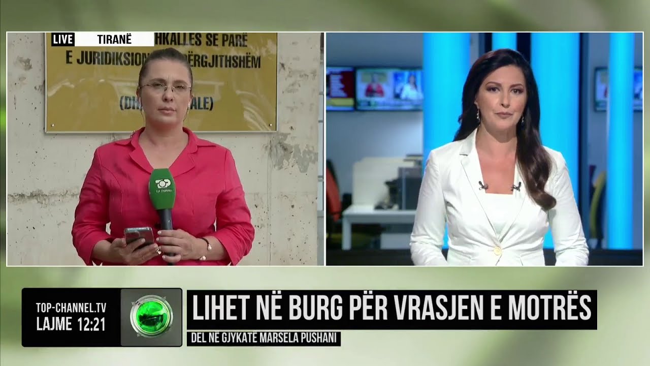Top Channel/ Masa për vrasjen e motrës/ Del në gjykatë Marsela Pushani ...