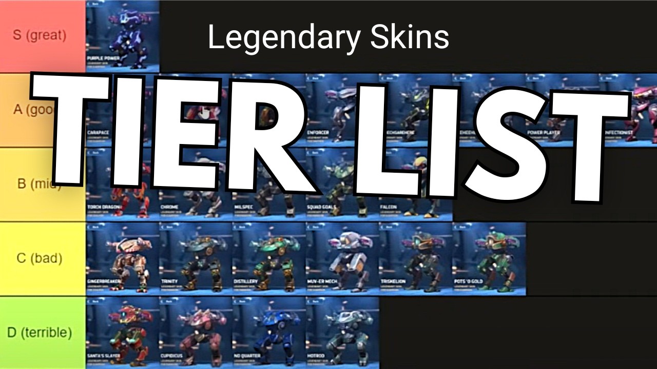 Legendary Skins Tier List (New Skins Revealed! 👀) - Mech Arena - YouTube