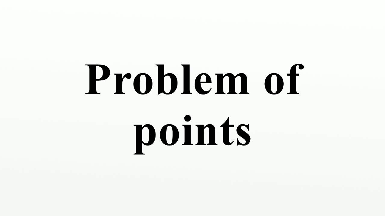 Problem of points - YouTube