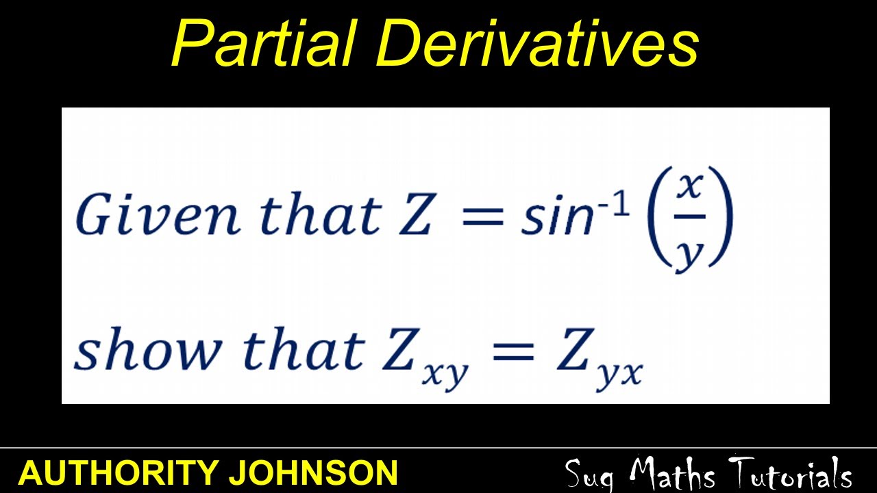 Partial Derivative of sin^-1(x/y) - YouTube