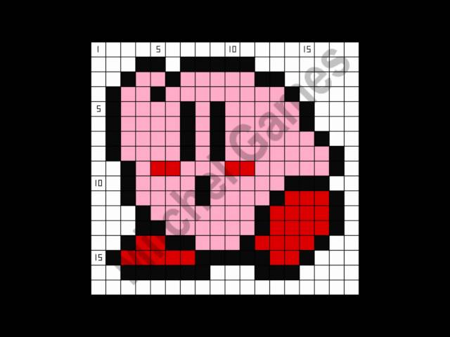 Minecraft Pixel Art Templates Kirby