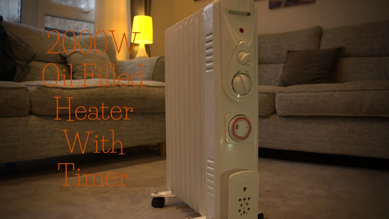 Portable Oil Filled Radiator Electric Heater With Timer Thermostat ...