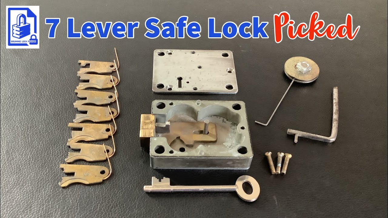 816. Walsall 7 Lever Safe lock picked open using DIY bent nail tension ...