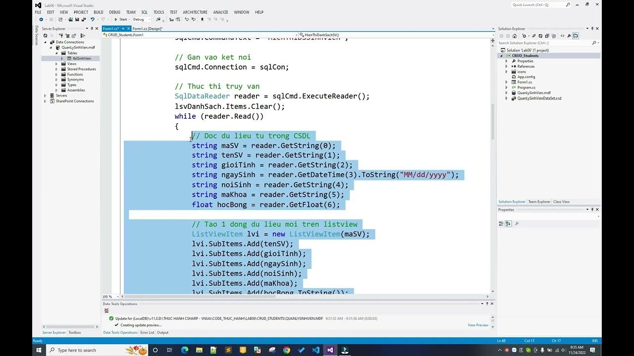 [Winform] #3 - Search Function | CRUD Students with Store Procedure - YouTube