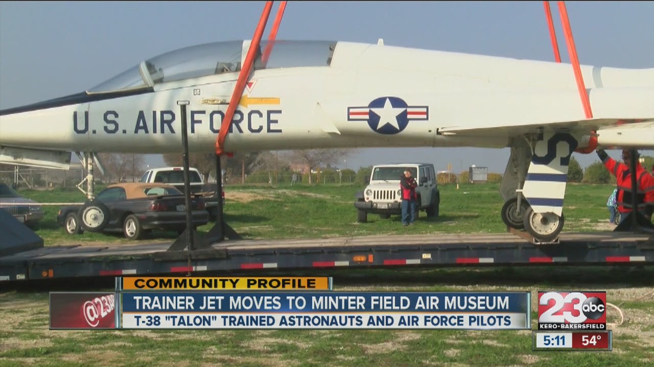 T-38 display jet moves to Minter Field - YouTube