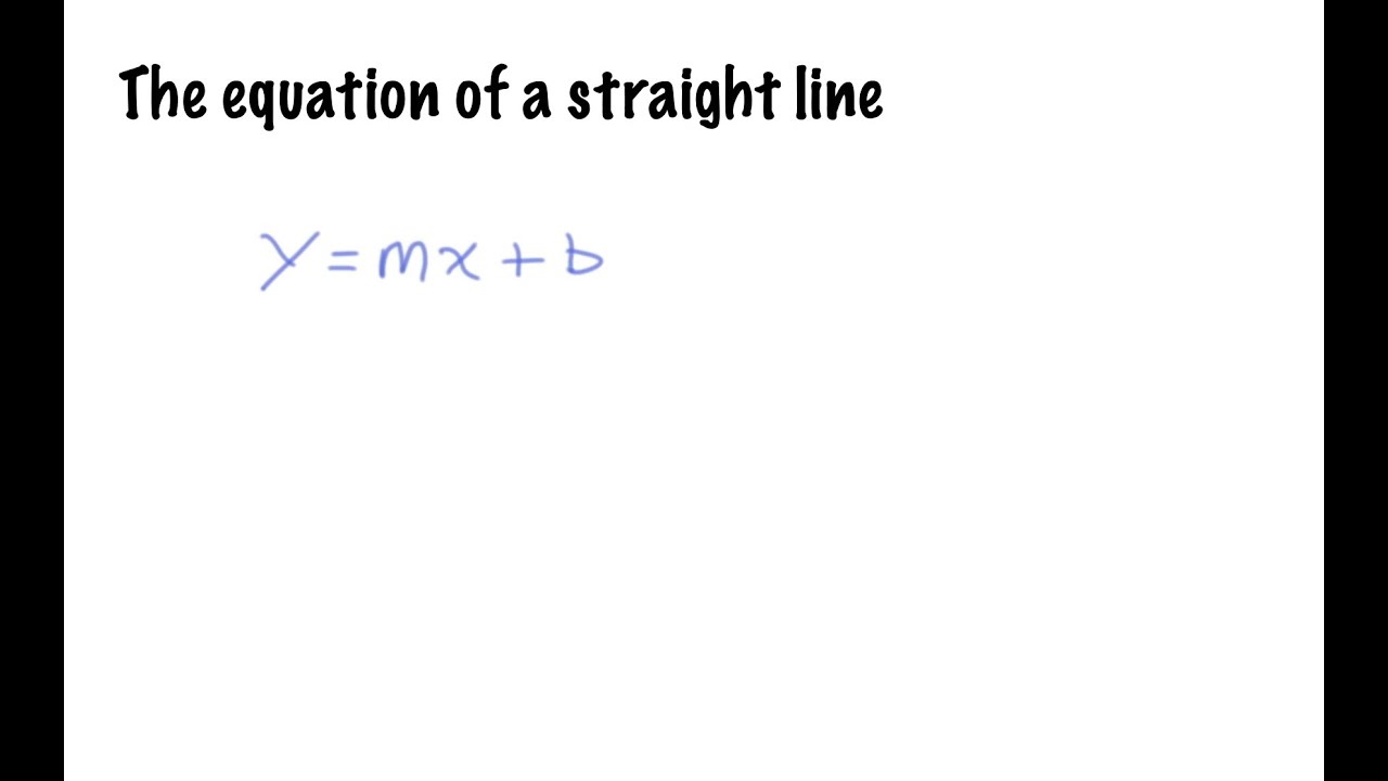 Solving the Straight Line Equation for x - YouTube