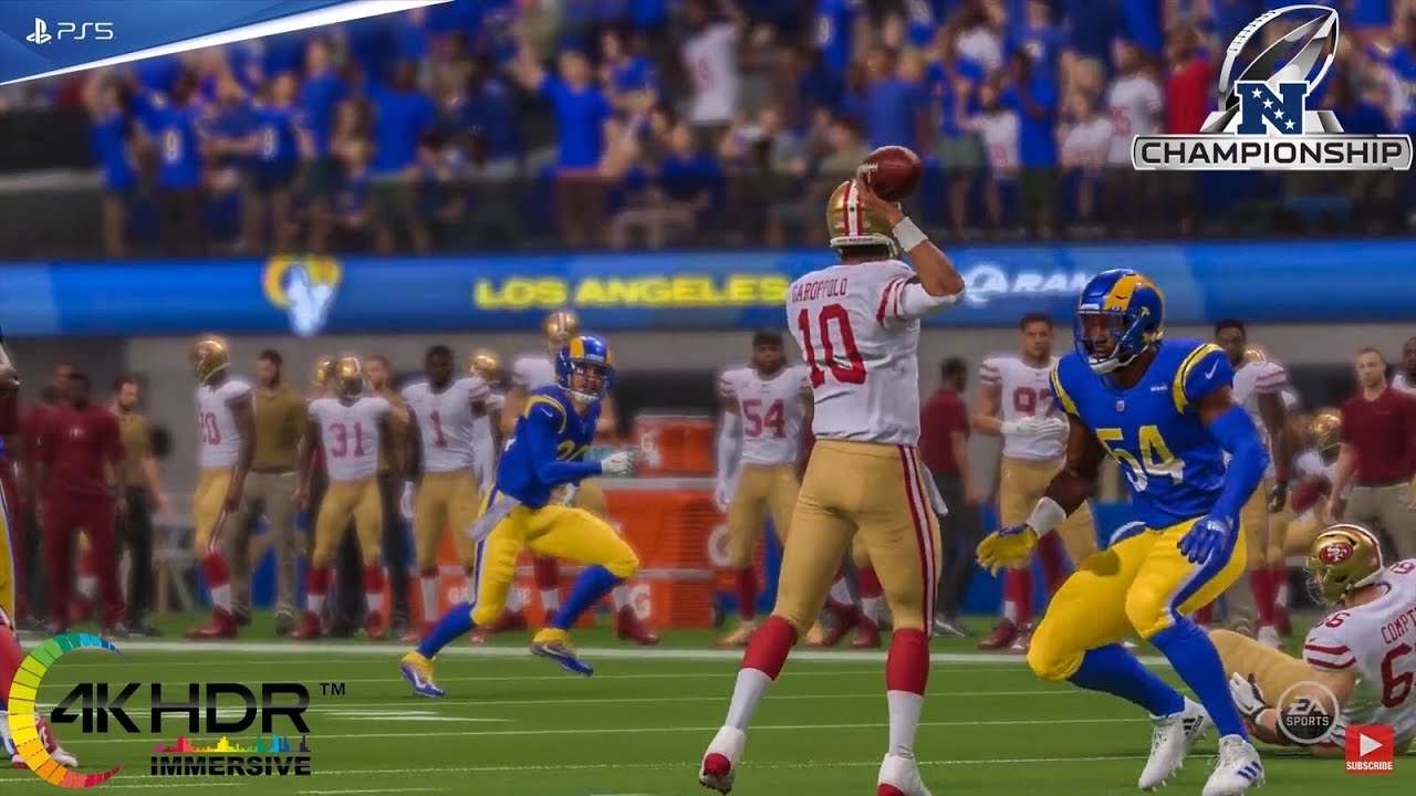 NFC Championship! Los Angeles Rams vs San Francisco 49ers 4K! Madden 22 ...