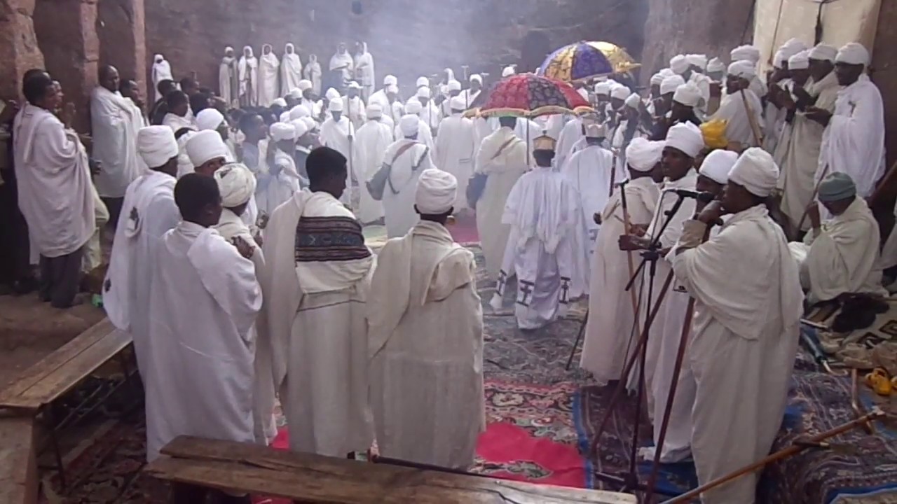 priests chanting at the gate of Saint Maryam church in Lalibela. - YouTube