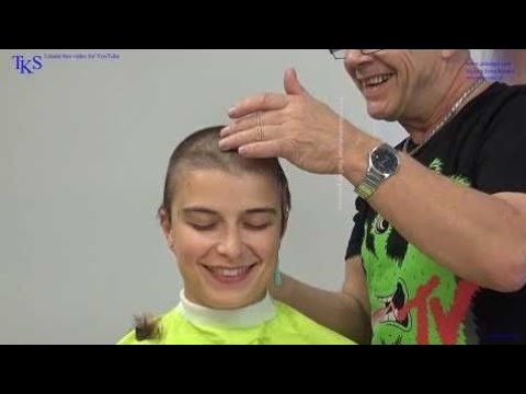 My husband love me and likes me the most in head shave/// head shave in ...