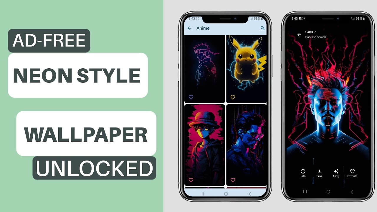 Best Free Neon Wallpaper App for Android - YouTube