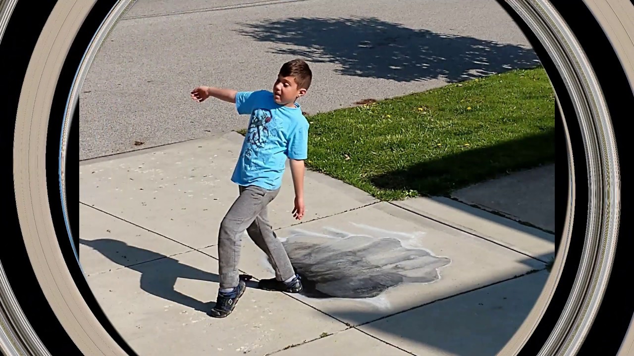 Sidewalk Optical Illusion - YouTube