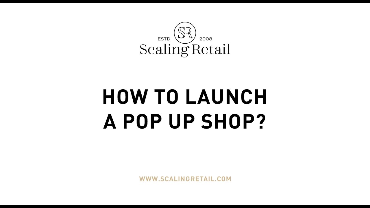 How to Launch a Pop Up Shop - YouTube