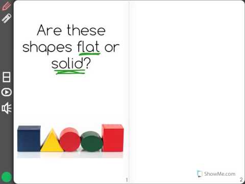[K.G.3-1.1] Flat vs. Solid - Common Core Standard - YouTube