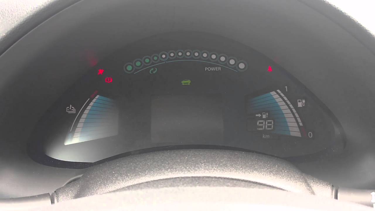 Nissan Leaf is starting up. Sounds like a Gundam interface booting up ...