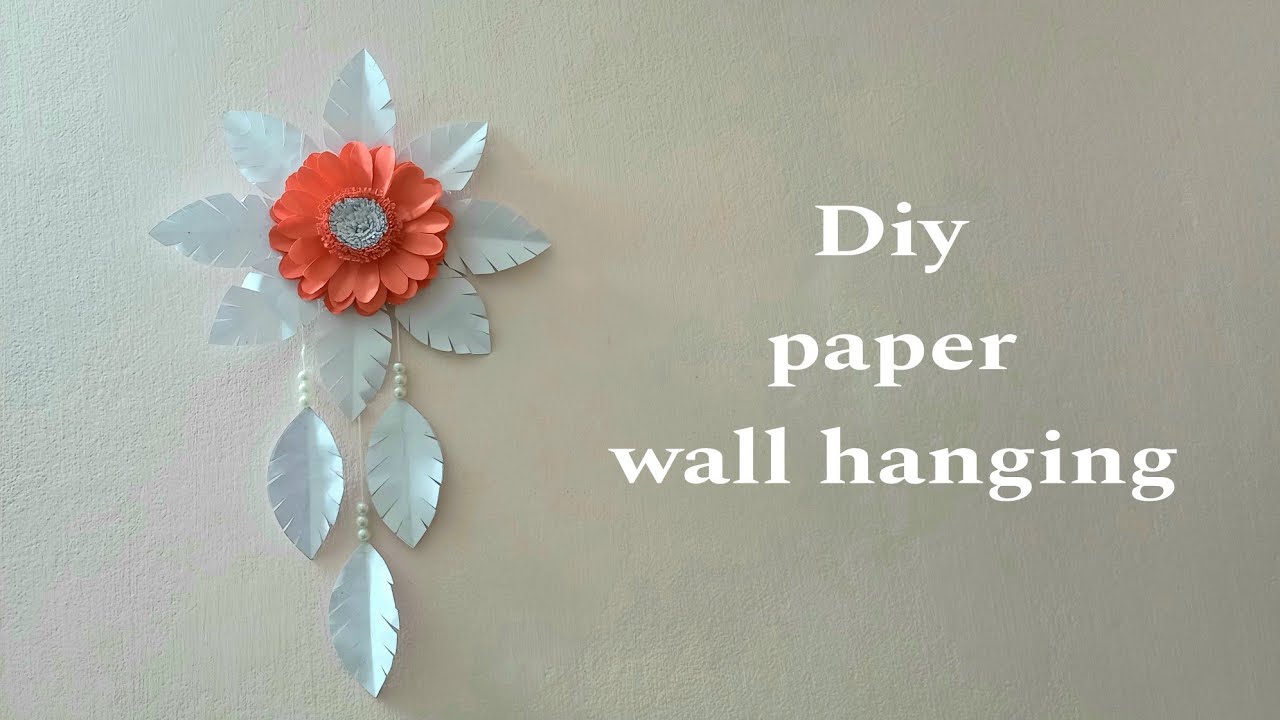 Diy paper wall hanging/how to make paper wallmate/paper craft - YouTube