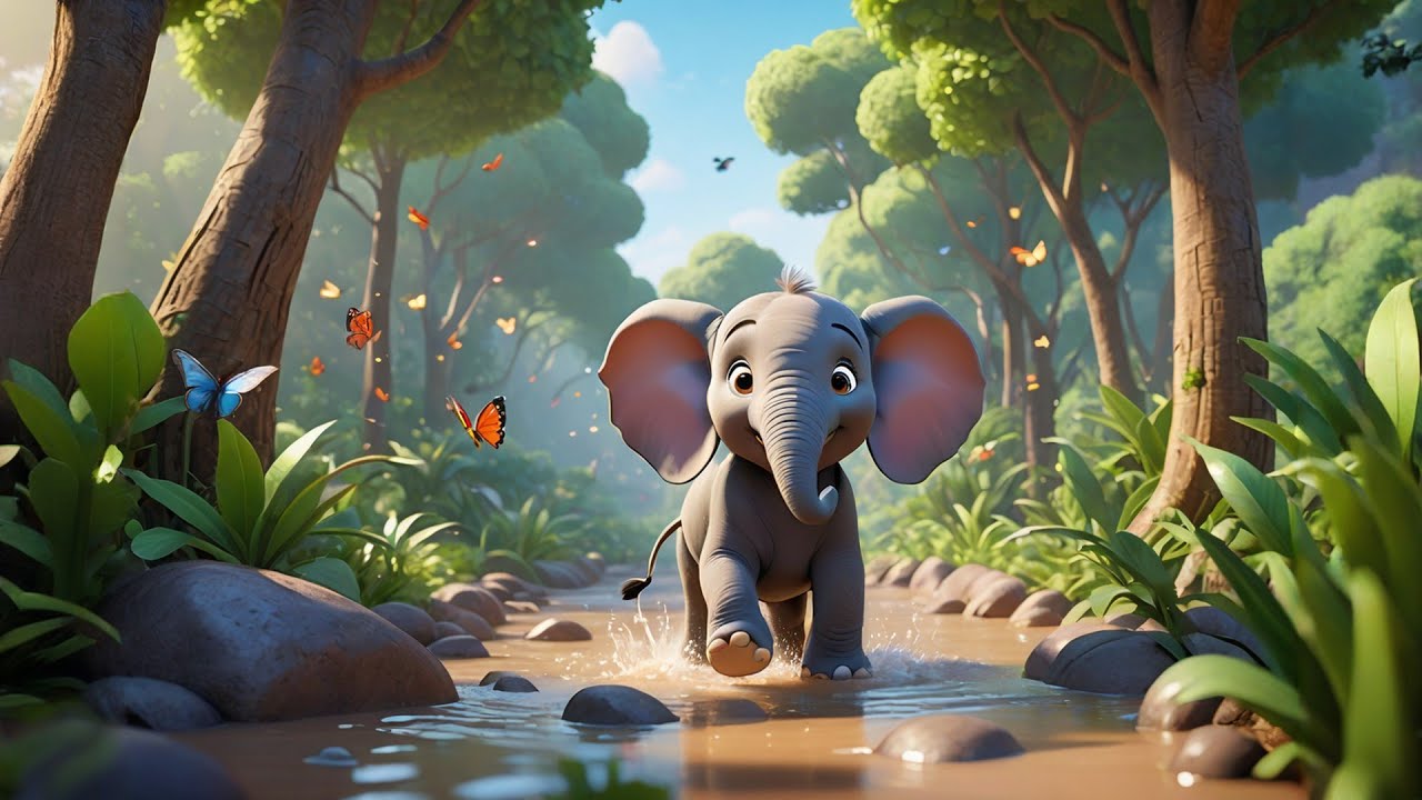Ellie the Young Elephant| Song | Kids rhymes and poems | Chu Chu UTV ...