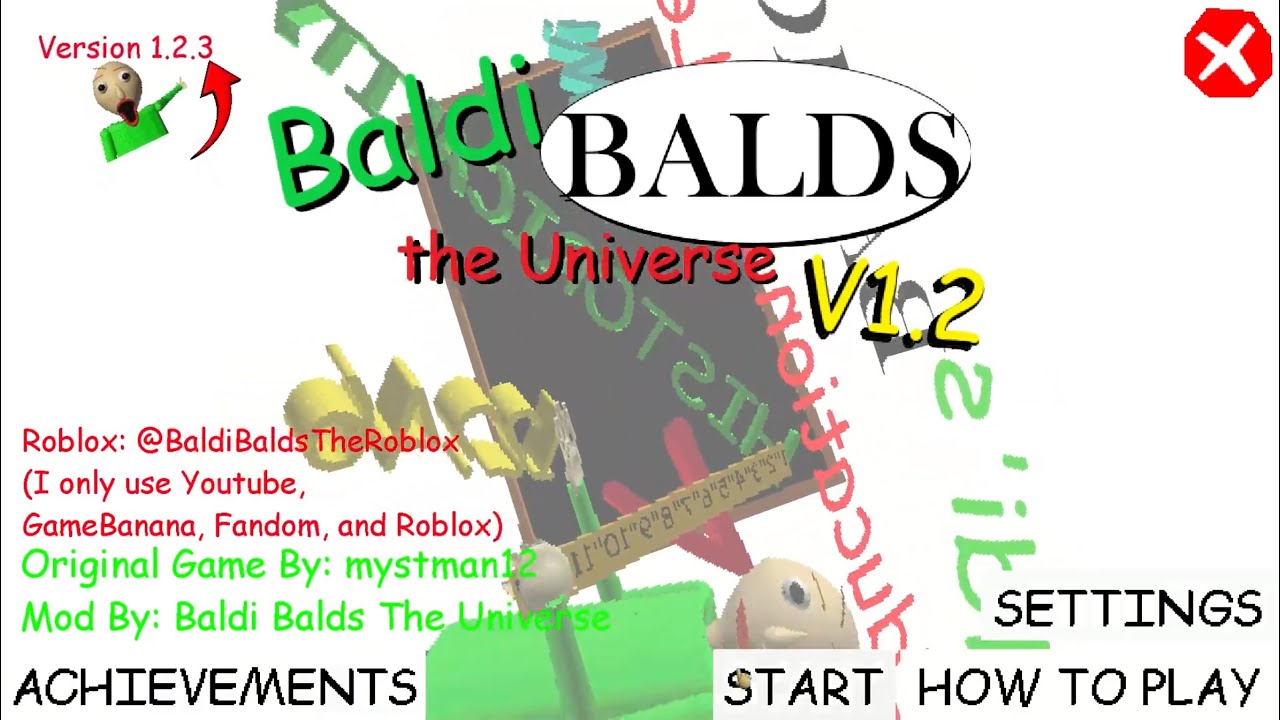 Baldi Balds The Universe Baldi's Basics Mod 📐 - YouTube