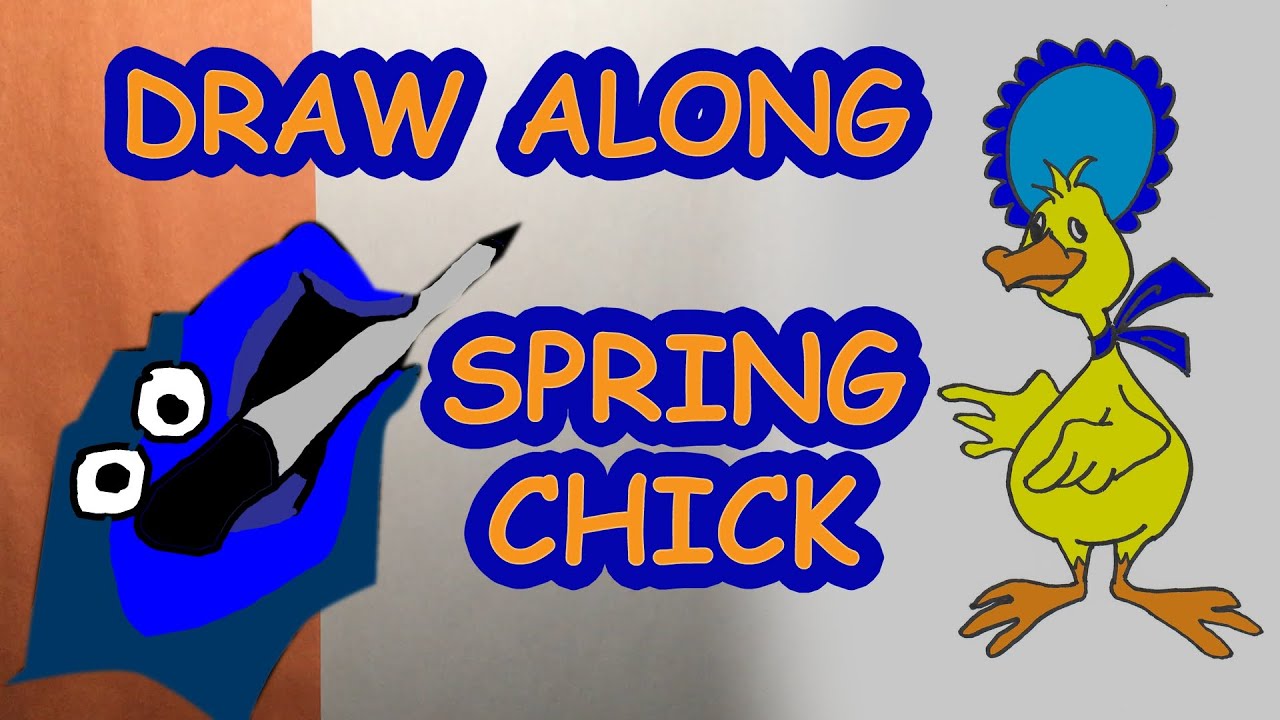 Draw Along Spring Chicken | Kid's Cartoons! - YouTube
