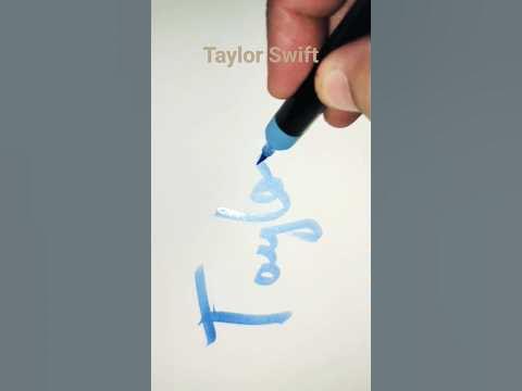 How to write Taylor Swift in cursive#calligraphy for beginners#shorts ...
