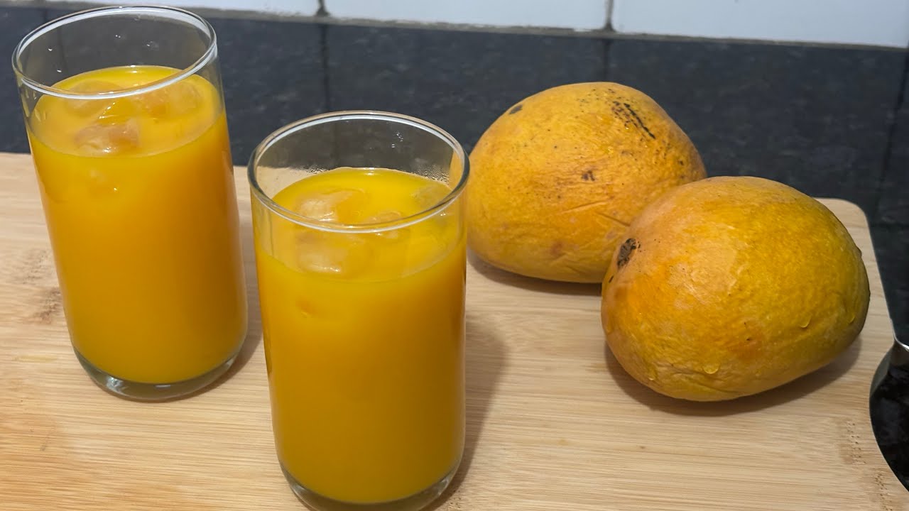 Homemade mango Juice recipe {fresh and juicy } - YouTube