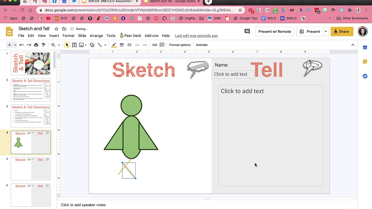 How to Sketch on a Slide for Sketch and Tell EduProtocol - YouTube