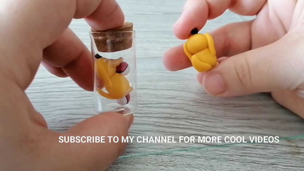 How to make Chibi Psyduck in Polymer Clay (kawaii Pokemon) - YouTube