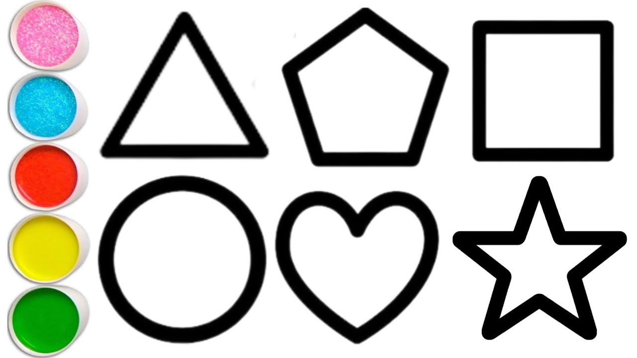 Learn Shapes,Colors,Educational video for Kids | 2d shapes drawing ...