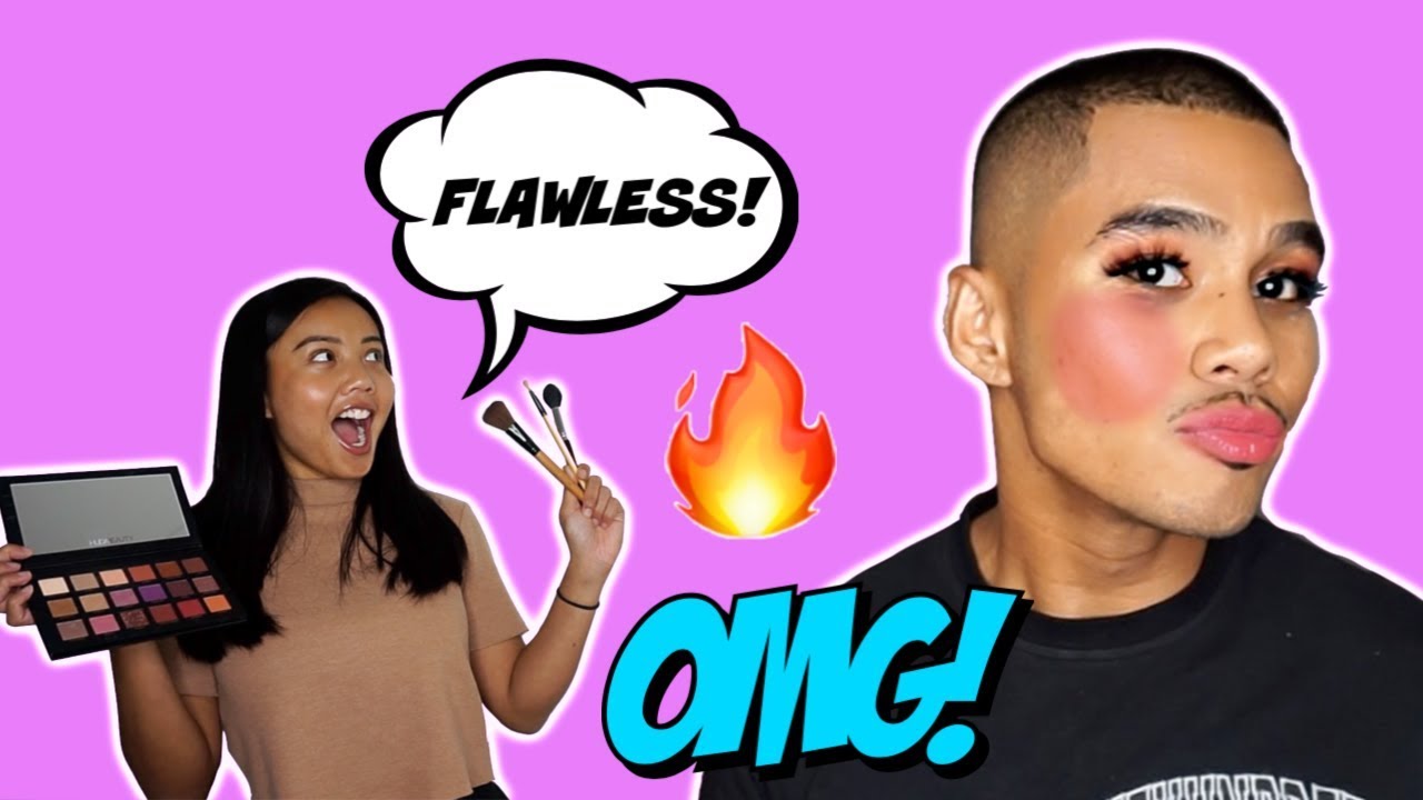 GIRLFRIEND DOES BOYFRIENDS MAKEUP *EXTREME MAKEOVER* - YouTube